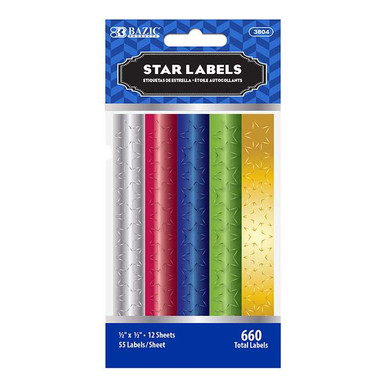 Assorted Color Foil Star Label (660/Pack) 24 Pack | Geyer Instructional ...