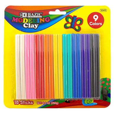 9.17 oz (260g) 9 Color Modeling Clay Sticks 24 Pack | Geyer ...