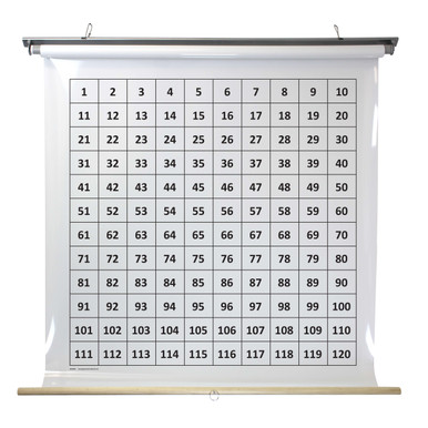 Pull-Down Dry Erase Chart - 120 Number Board | Geyer Instructional Products