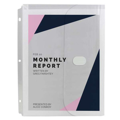 Biodegradable Binder Pocket, Clear, 10/PK | Geyer Instructional Products