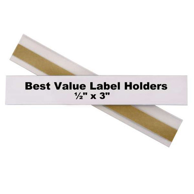 Best Value Peel & Stick Shelf/Bin Label Holders, 1/2 inch x 3 inch ...