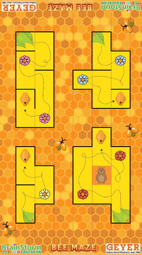 BrainStorm STEM Education Robotics Activity Mat: Bee Maze, 80" x 44.75 ...