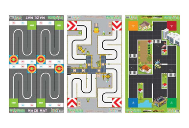 Robotics Activity Mat Set: Beginner Pack, 3 Mats Plus Game Pieces ...