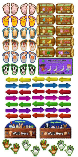 Farm Feet Social Distancing Decals | Geyer Instructional