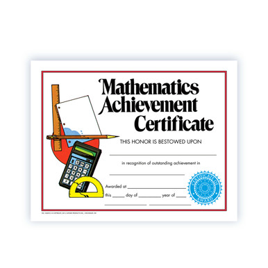 Mathematics Achievement Certificate for Student Excellence | Geyer ...