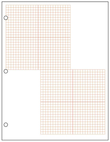 2 GRID METRIC GRAPH PAPER, 1/2 cm - Red - 500 Sheet Ream - 150090 ...