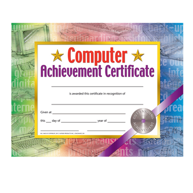 Computer Achievement Certificates - Pack of 30 | Geyer Instructional ...