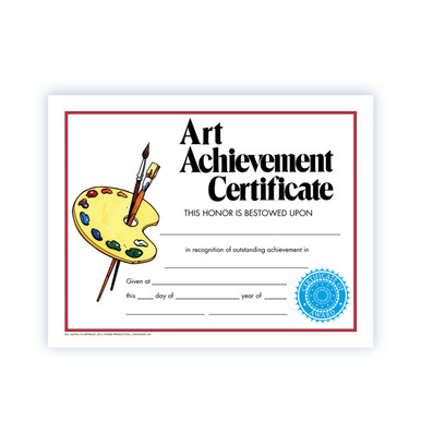 Art Achievement Certificate - Pack of 30 for Creative Excellence ...