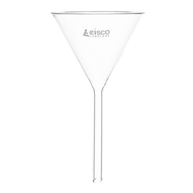 Filter Funnel, 75mm - 60º Angle - Plain Stem, 8mm - Borosilicate Glass ...