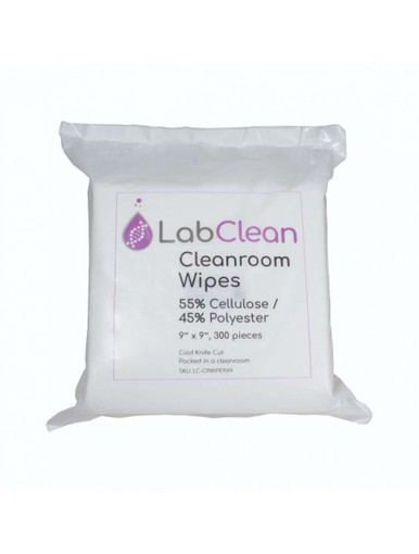 LabClean CLEANROOM WIPES, 55% CELLULOSE / 45% POLYESTER, 9?«• x 9 ...