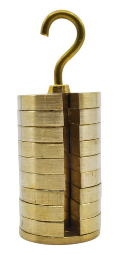 Slotted Weight Set, 100g - Brass - With Hook - Removable Weights - 10g ...