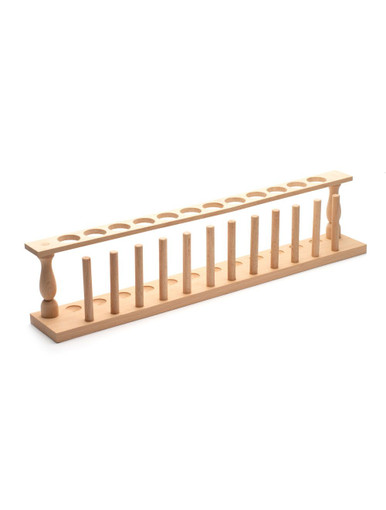 WOODEN TEST TUBE RACK, 12-TUBE | Geyer Instructional Products