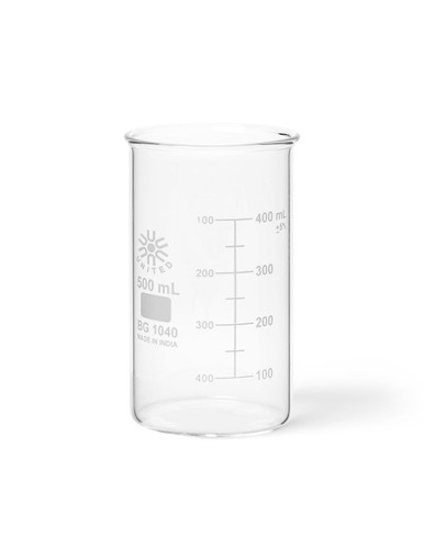 BEAKERS, BERZELIUS, TALL FORM, NO SPOUT, BOROSILICATE GLASS, 500ML, PK ...