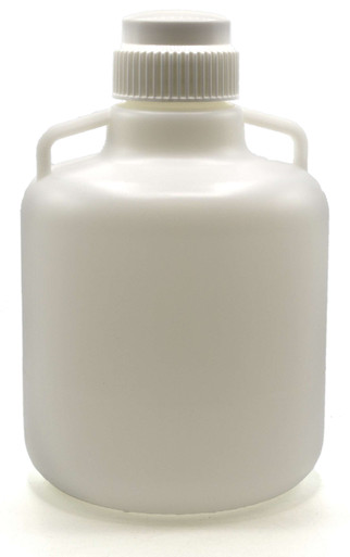 10 Liter (2.6 Gallon) Carboy Jug with Gasket Cap, White Premium ...