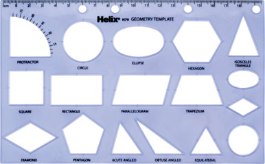 Geometry Shapes Plastic Drawing Template, 300 sets | Geyer ...