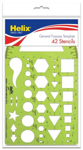General Purpose Plastic Drawing Template , 100 sets | Geyer ...