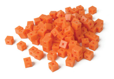Cubes CM/Gram Orange - 1000 Pack for Math & Measurement
