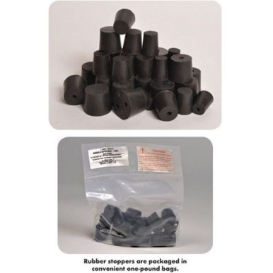 DurableLab #11 Rubber Stoppers with 1-Hole - Secure Fit for Laboratory ...