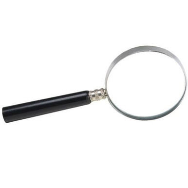 Classic Hand Lens with Metal Frame, 65mm Diameter