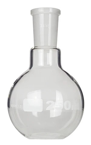 Boiling Flask Flat-Bottom with 24/40 Ground Glass Joint 250ml Capacity