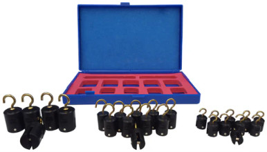 Hooked Weight Set, Plastic, Twenty-Five-Piece