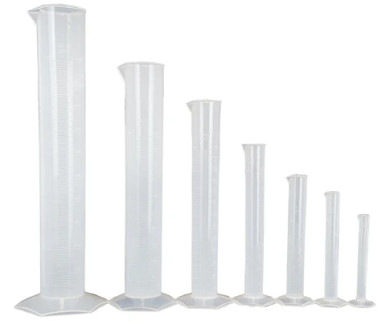 Polypropylene Graduated Cylinder with Hex Base Set - One Each 10ml ...