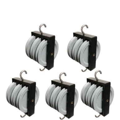 Pulley Triple Parallel Metal 50mm diameter. Pack of 5.