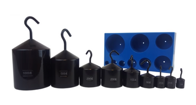 Hooked Weight Set, Powder-Coated Cast-iron, Nine-Piece