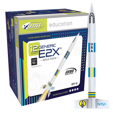 Estes Rockets: Generic E2X Model Rocket Launch Set Bulk Pack of 12