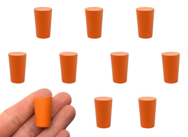 Eisco Labs: Rubber Stoppers - Solid - 13mm Bottom, 16mm Top, 24mm ...