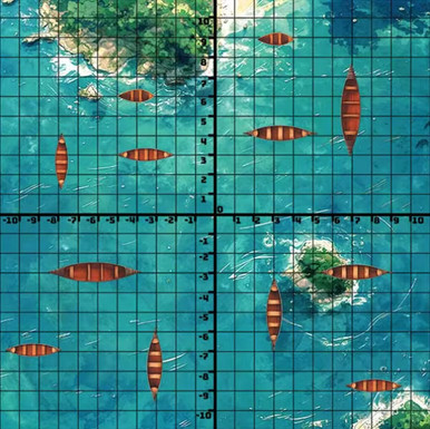Canoe Adventure Cartesian Coordinates Game Mat