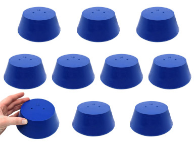 Eisco Labs: Blue ASTM Neoprene Rubber Stoppers with 2 Holes (#16 ...