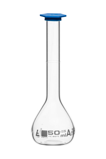 Eisco Labs: 50ml Volumetric Flask - Class A, ASTM - Tolerance ±0.050ml ...