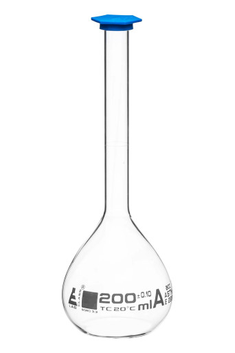 Eisco Labs: 200ml Volumetric Flask - Class A, ASTM - Tolerance ±0.120ml ...
