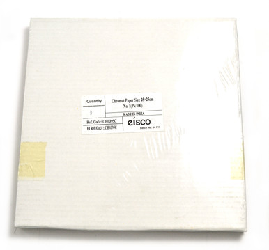 Eisco Labs: Chromatography Filter Paper Sheet, 25 x 25cm, No. 1, Pack ...