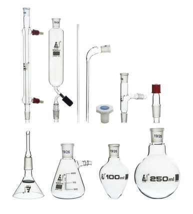 Eisco Labs: Set 46 BU Organic Chemistry Kit – 9-Piece Glassware Set