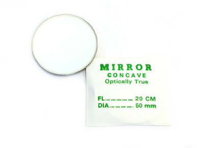 Eisco Labs: Concave Mirror - Glass, 50mm Diameter, 200mm Focal Length