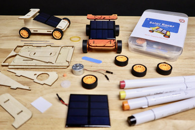 Solar-Powered Mini Racer Toy – STEM Learning Kit (Pack of 50)