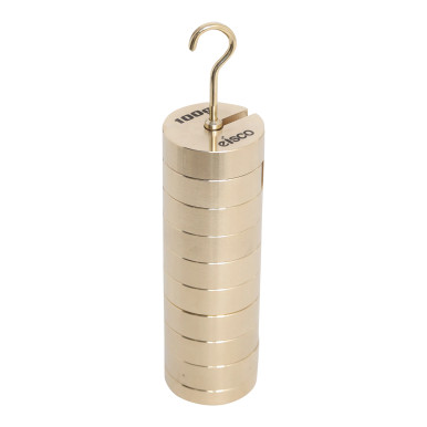 Eisco Labs: Slotted Mass Set with Hanger, 100g Each - 1000g Total