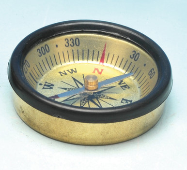 Eisco Labs: Small Pocket Compass - Brass - 45mm Diameter - Model PH0823B