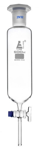 Eisco Labs: Graduated Cylindrical Funnel, 500ml, 29/32 Joint, Glass ...