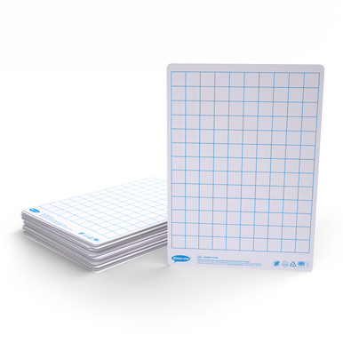 Show-Me Gridded Dry Erase Student Whiteboards – 35 Pack