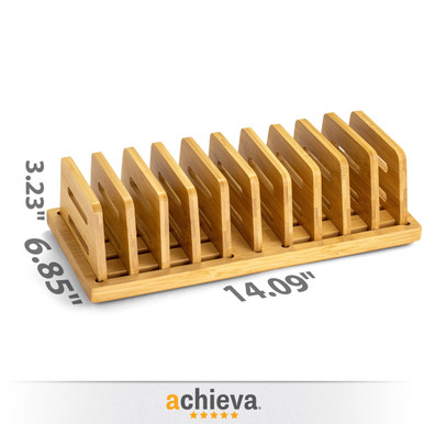 Small Adjustable Bamboo File Sorter