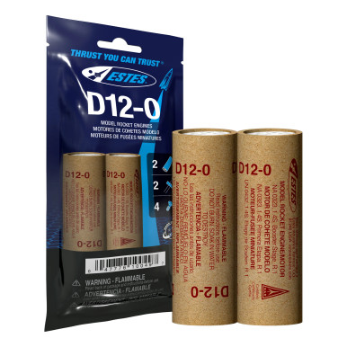 ESTES: D12-0 Rocket Engines 24mm 2-Pack Bag