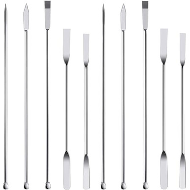 Stainless Steel Laboratory Scoop Set – 10 Pieces