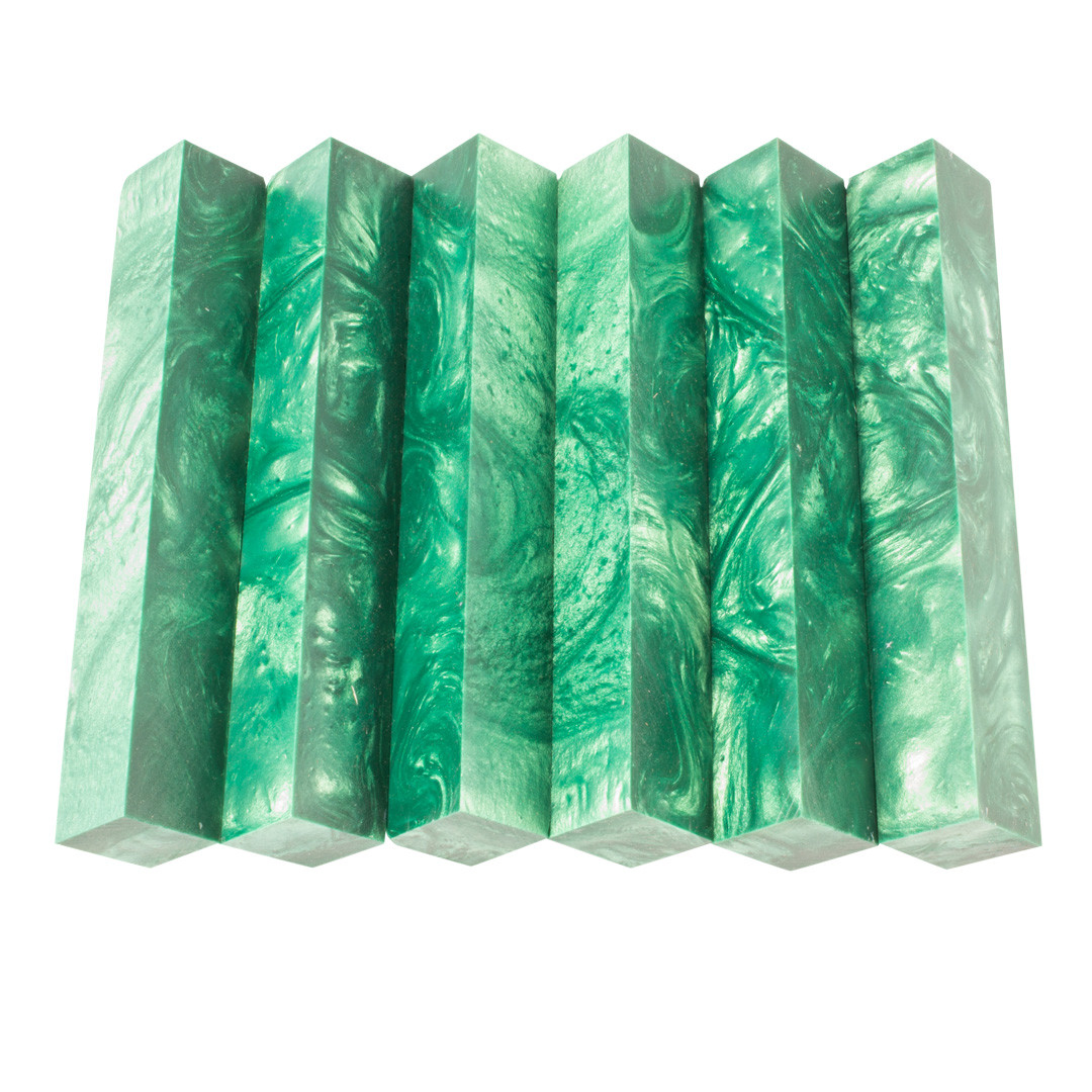 Alumilite Pen Blank - Solid Emerald Green - Crooked Mill