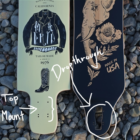 Choose Your Mount: Top Mount VS Drop Through - The Longboard Store