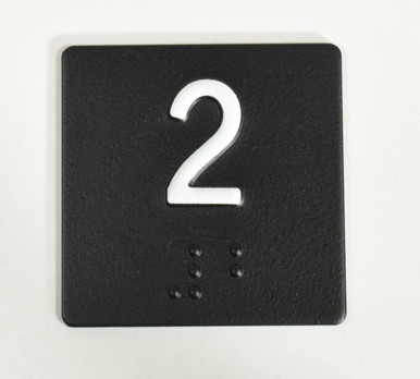 #2 Braille Plate – 4x4, White – ADA Compliant Braille Signage with 3M ...