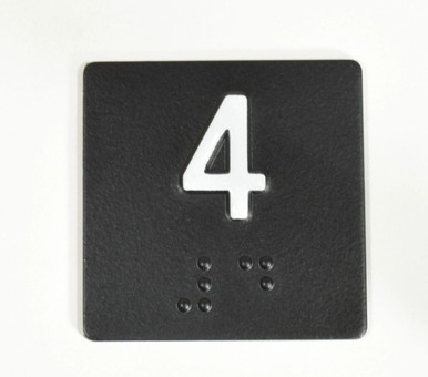 #4 Braille Plate – 4x4, White – ADA Compliant Braille Signage with 3M ...