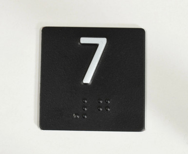 #7 Braille Plate – 4x4, White – ADA Compliant Braille Signage with 3M ...